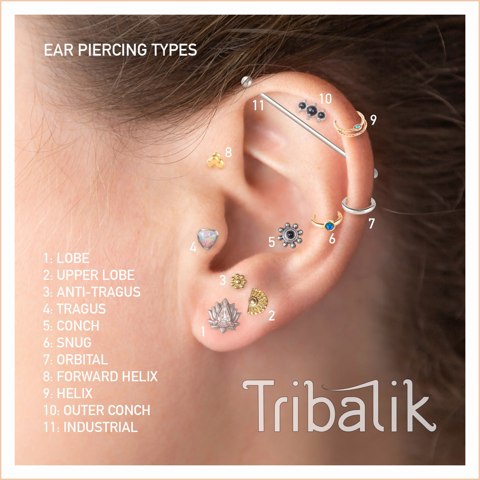 Titanium Flat Back Bar For Threadless Piercing Jewellery | Tribalik